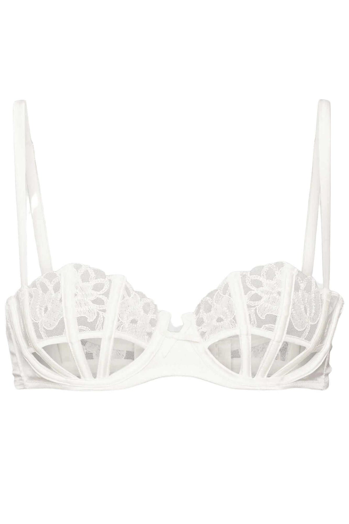 Title: Bella Cutout Bra in Ivory by Fleur du Mal | Petticoat Lane